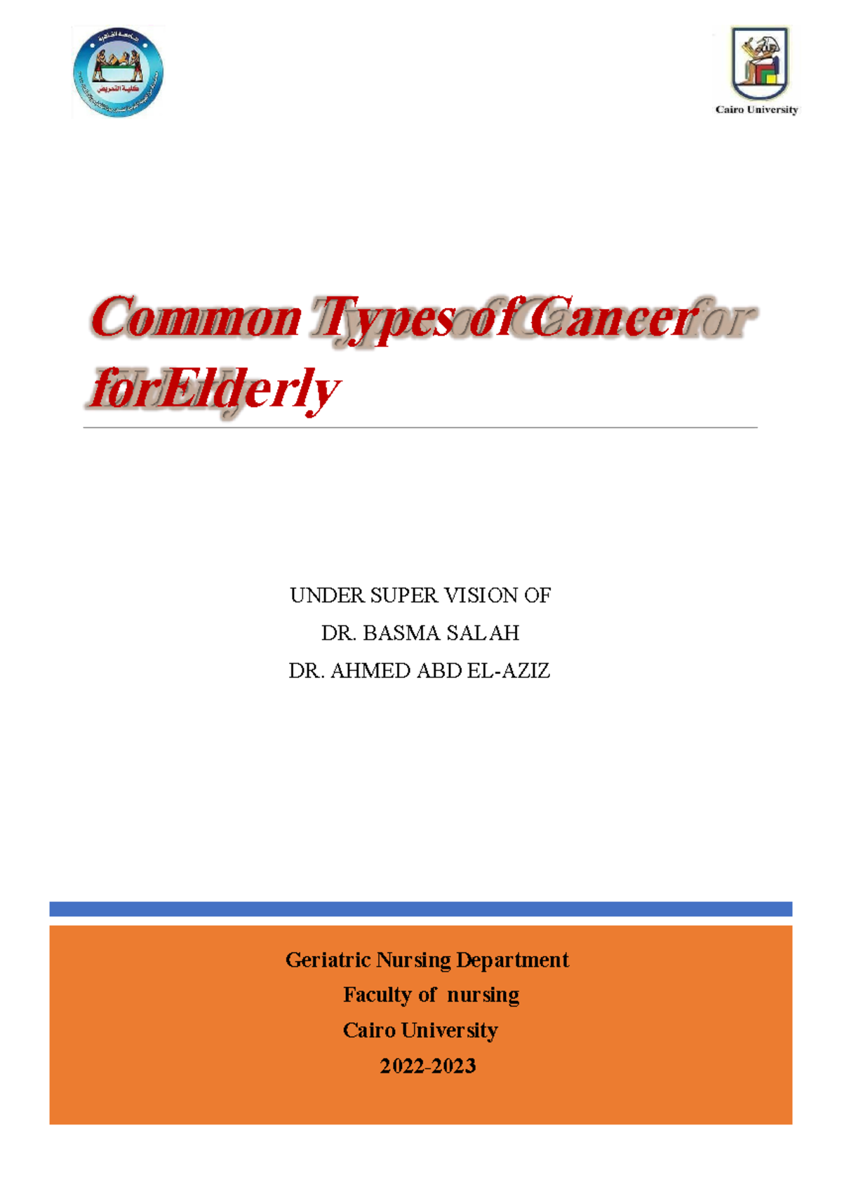 Colon cancer - practice material - Common Types of Cancer forElderly ...