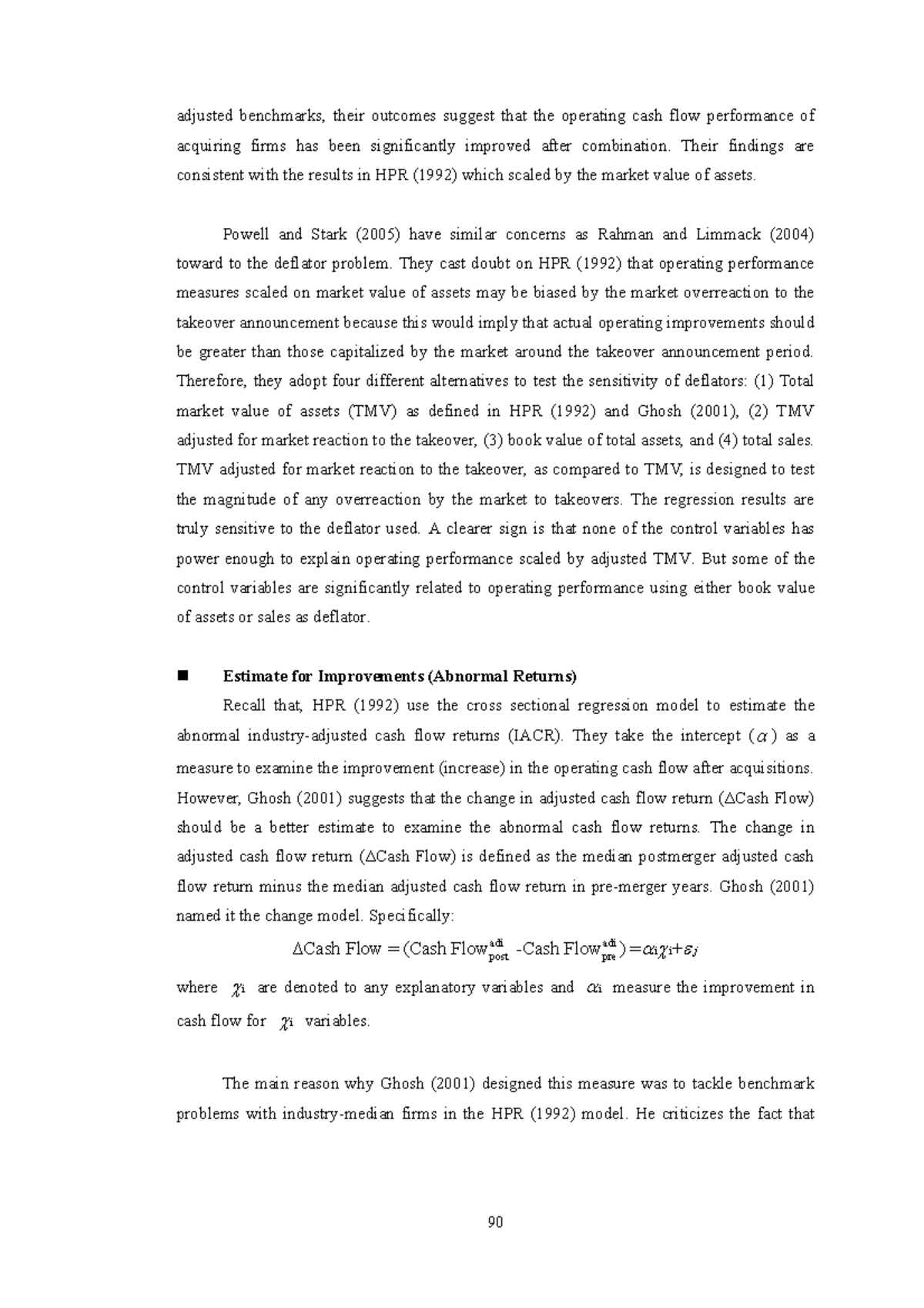 Ownership Structure and Operating Performance of Acquiring Firms 17 ...