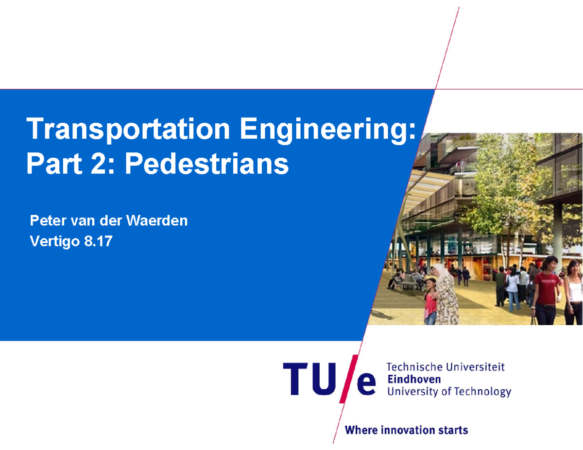 Transportation Engineering 2022-2023 P2 - Transportation Engineering ...