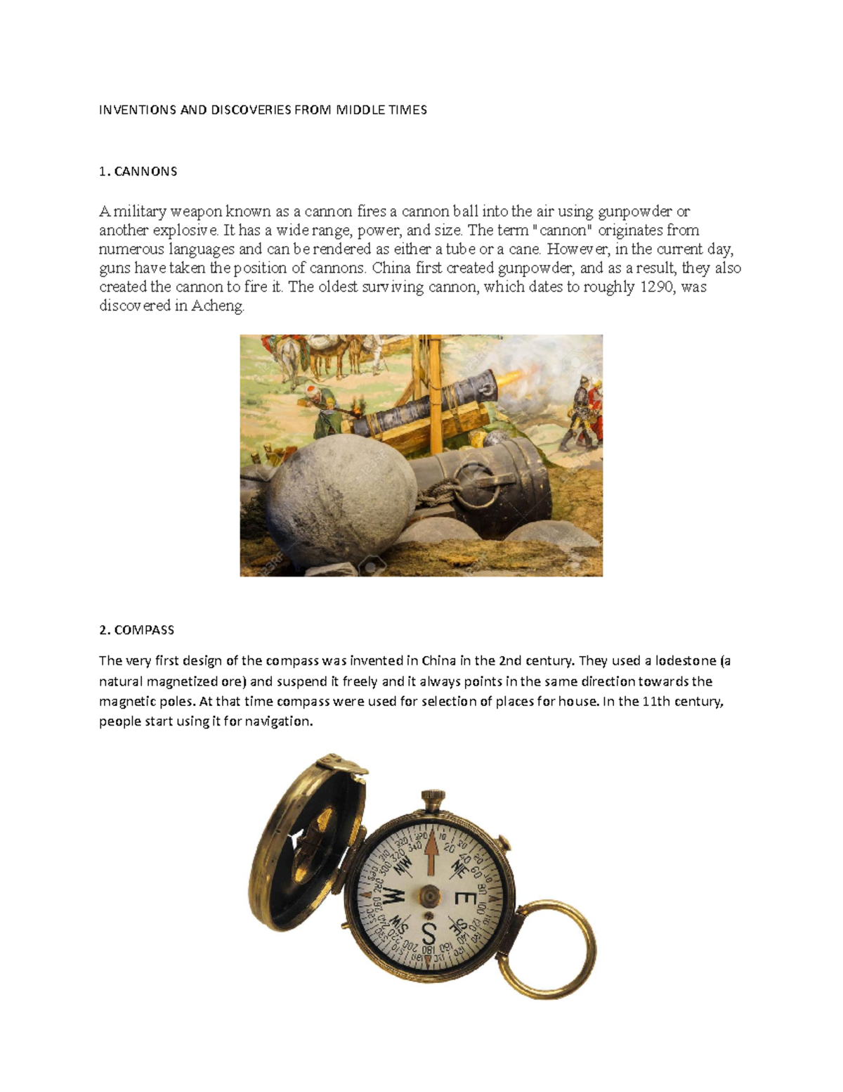 ANCIENT TO MIDDLE AGES INVENTIONS - INVENTIONS AND DISCOVERIES FROM ...