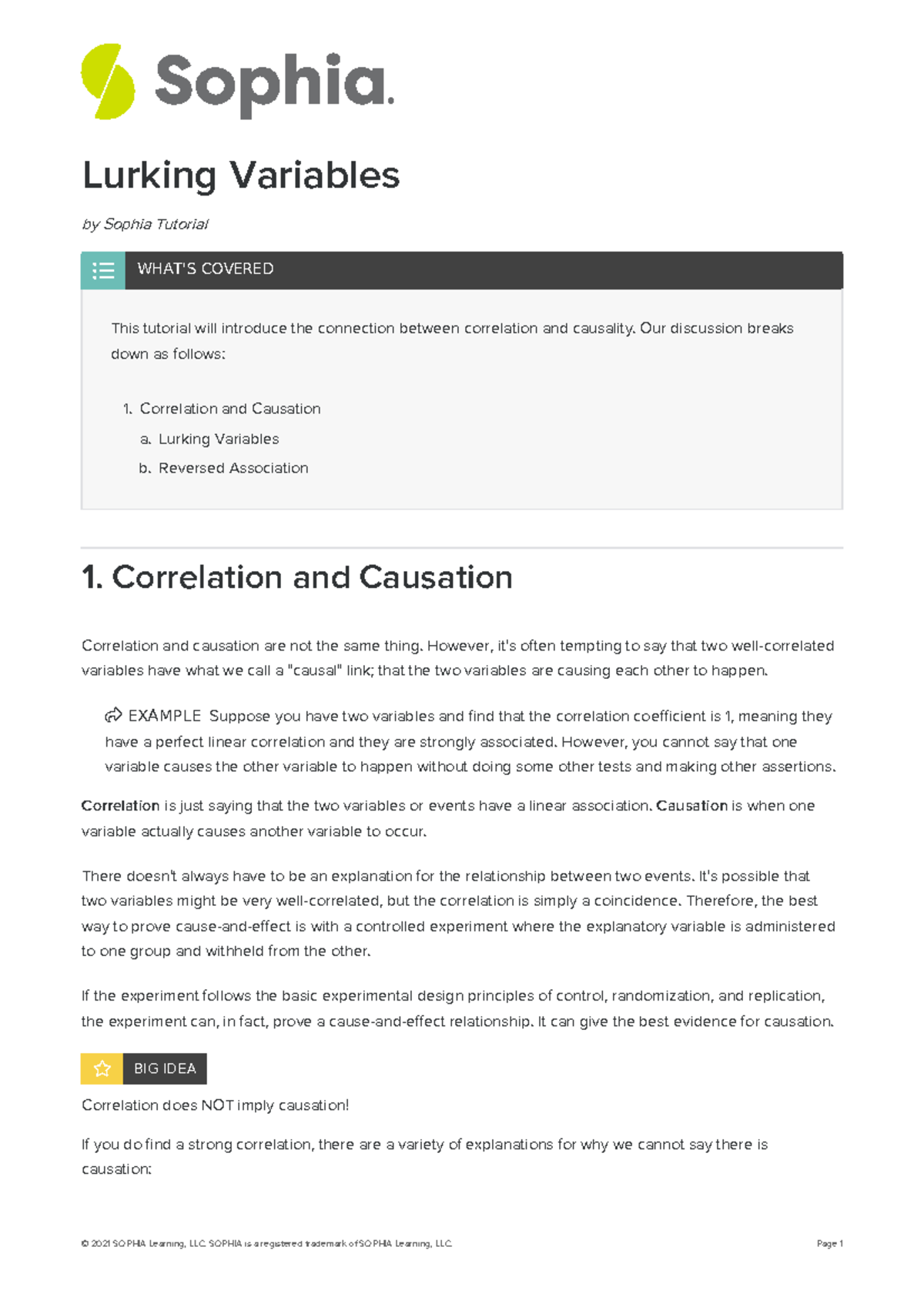 Lurking-variables-7 - Unit 4 Challenge 2 - Lurking Variables by Sophia Tutorial ú This tutorial ...