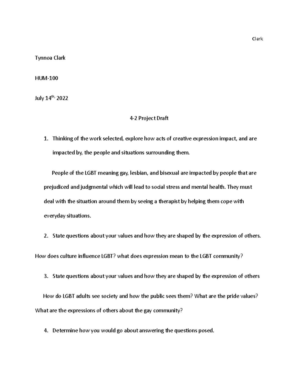 4-2 Project Draft - Clark Tynnoa Clark July 14th, 2022 Project Draf 1 ...
