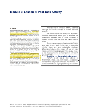 Module 4 Lesson 3 Post-task Activity - Module 4: Lesson 3: Post-task ...