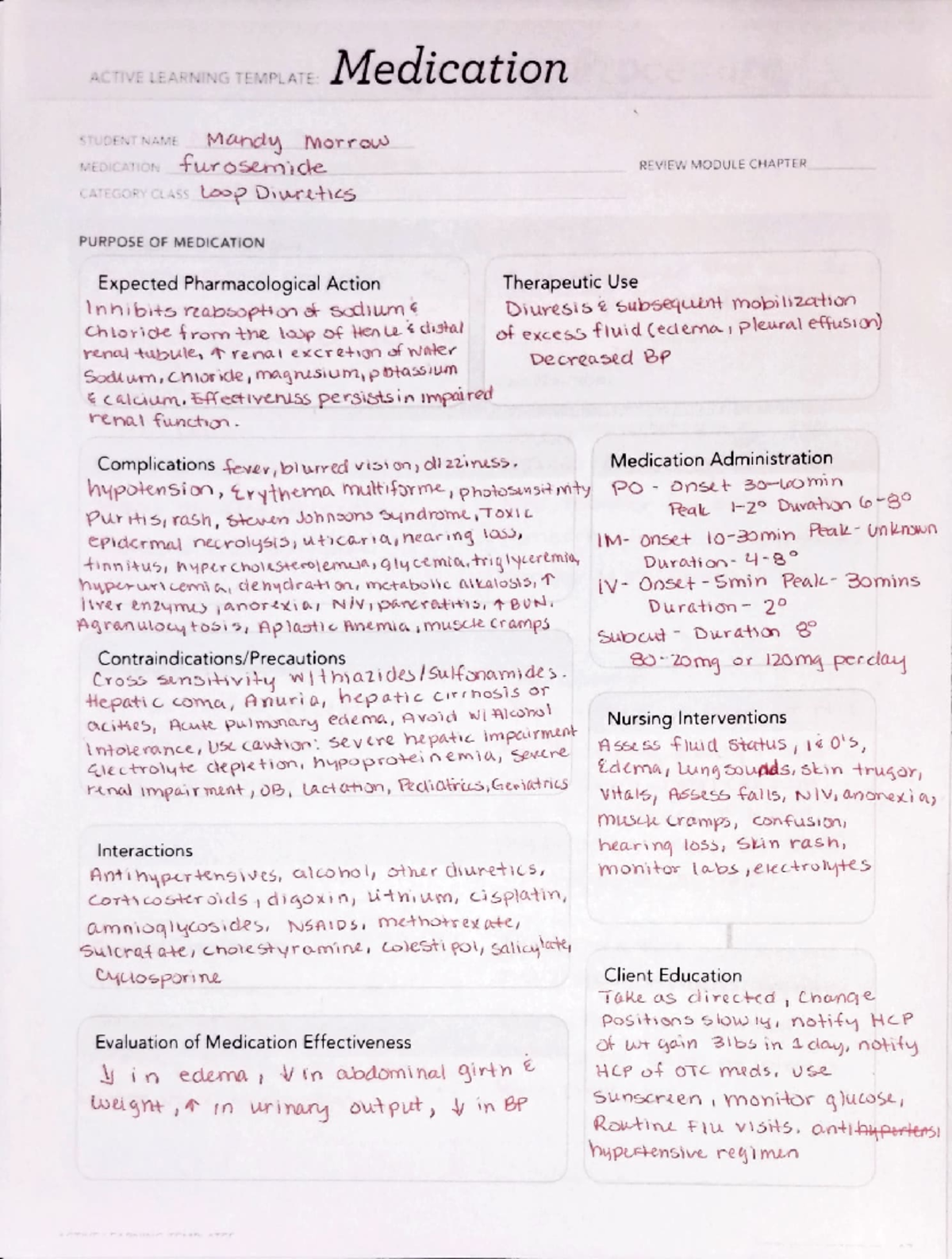 Kidney templates - ATI - ACTIVE LEARNING TEMPLATE sTuDENT NAME Mandy ...