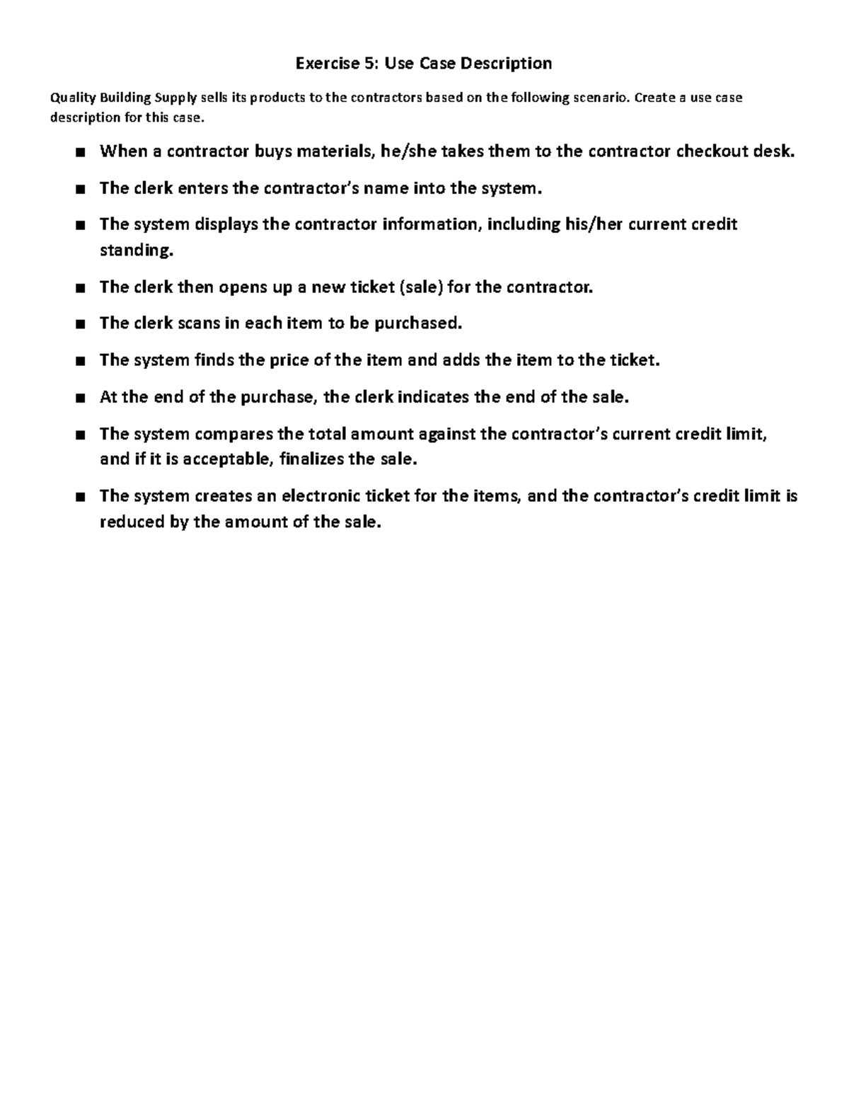 ITM305 - Exercise 5 - Use Case Description - Exercise 5: Use Case ...