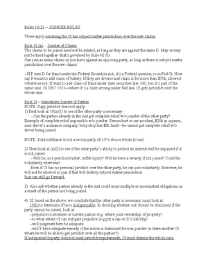 Civil Procedure - Prof Sheppard 3 - Harris v. Balk (1905) - Supreme ...