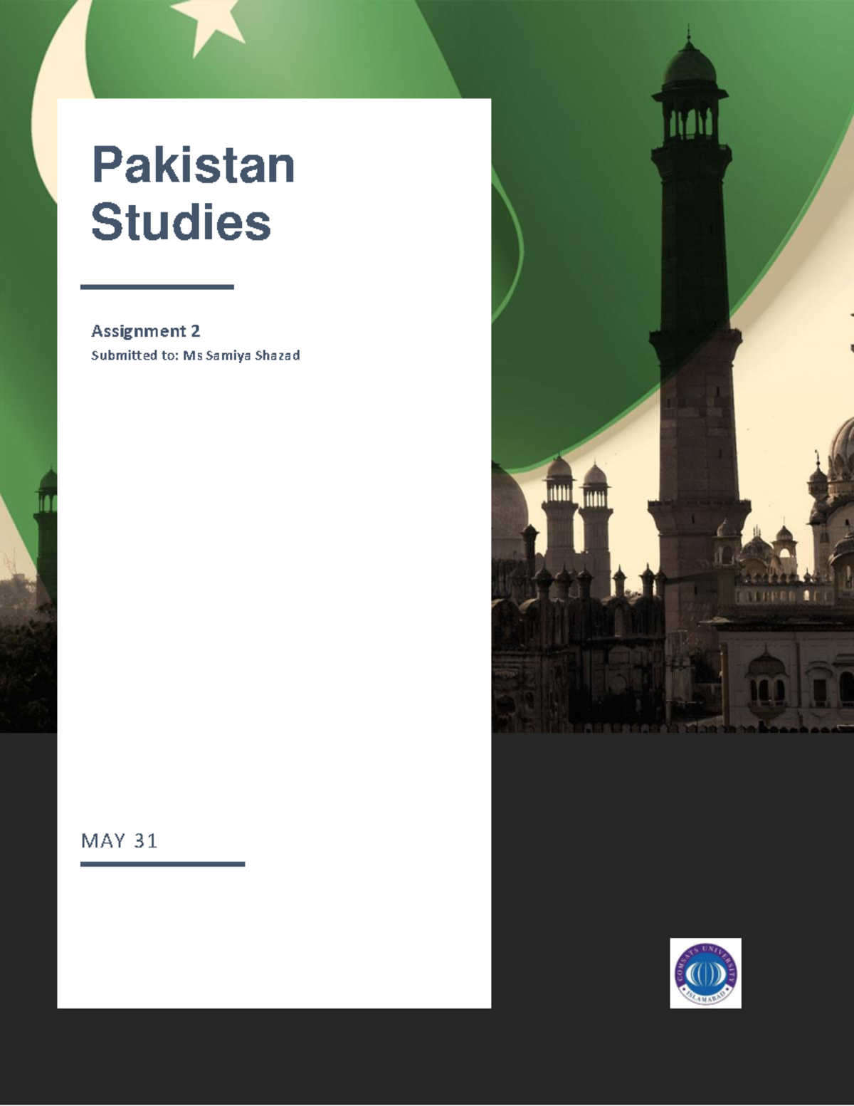 Significance of natural resources - MAY 31 Pakistan Studies Assignment ...