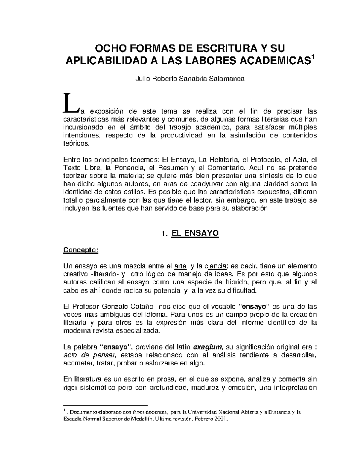 2 Ocho Formas de Escritura - OCHO FORMAS DE ESCRITURA Y SU ...