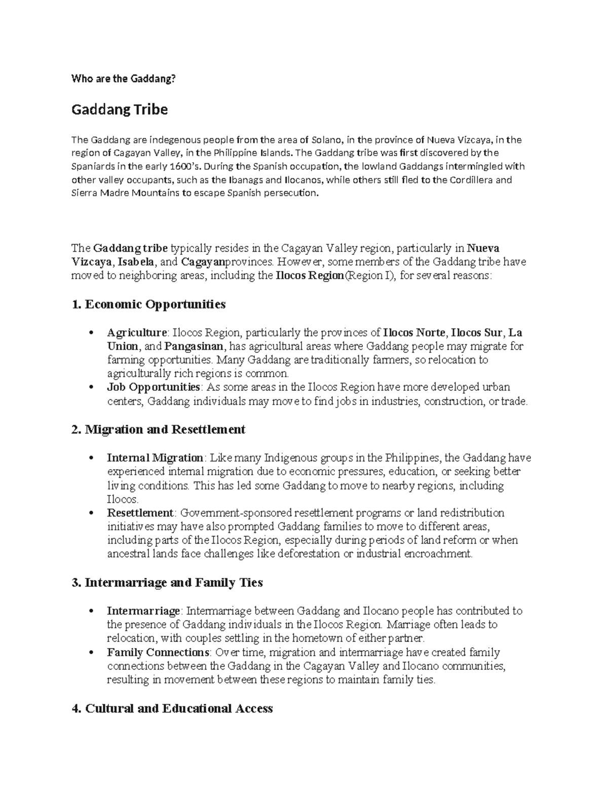 Gaddang- Report - Who are the Gaddang? Gaddang Tribe The Gaddang are ...