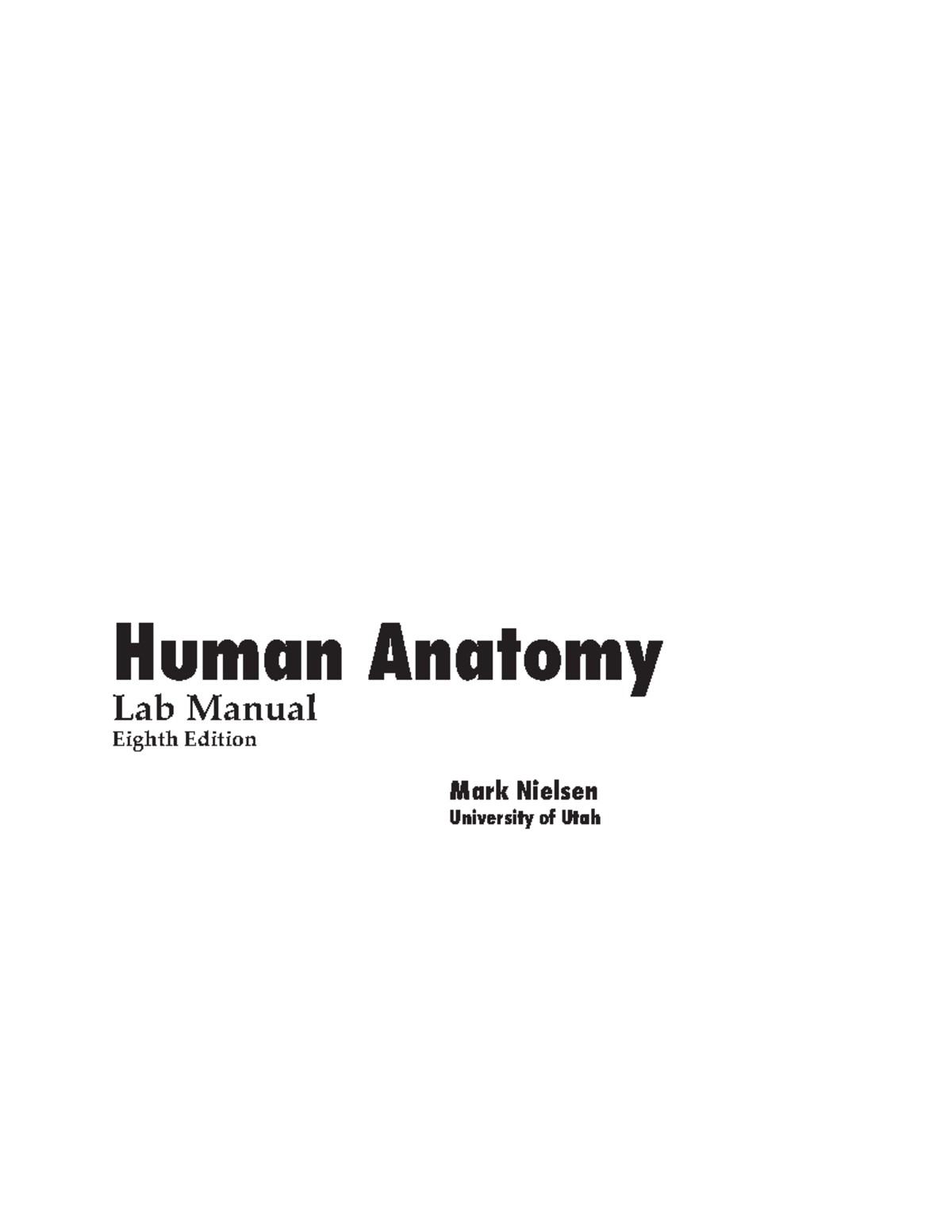 Lab Manual - Lab Manuel for Course - Human Anatomy Lab Manual Eighth ...