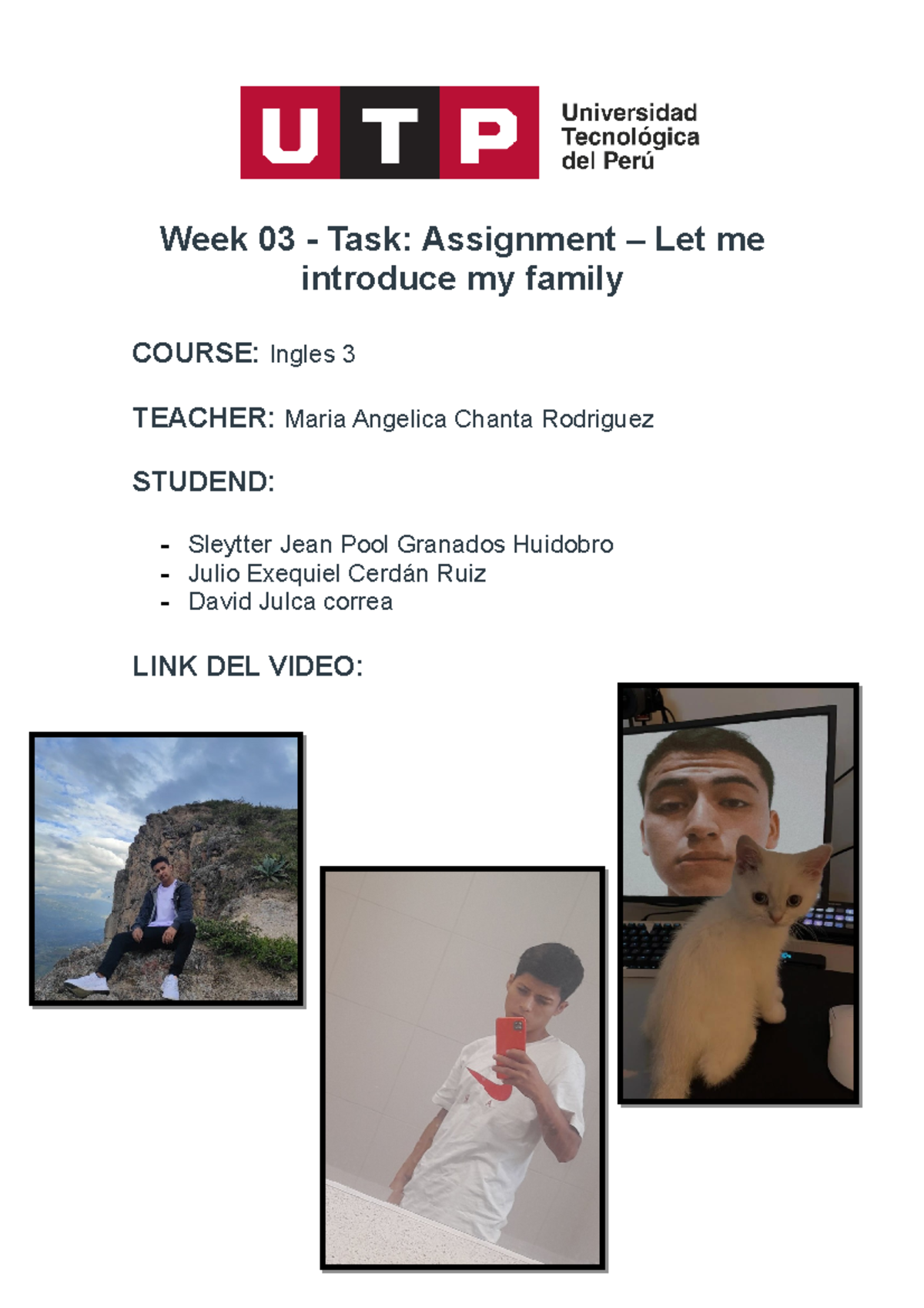 Week 03 - Ingles 3 - asdasdsa - Week 03 - Task: Assignment – Let me ...