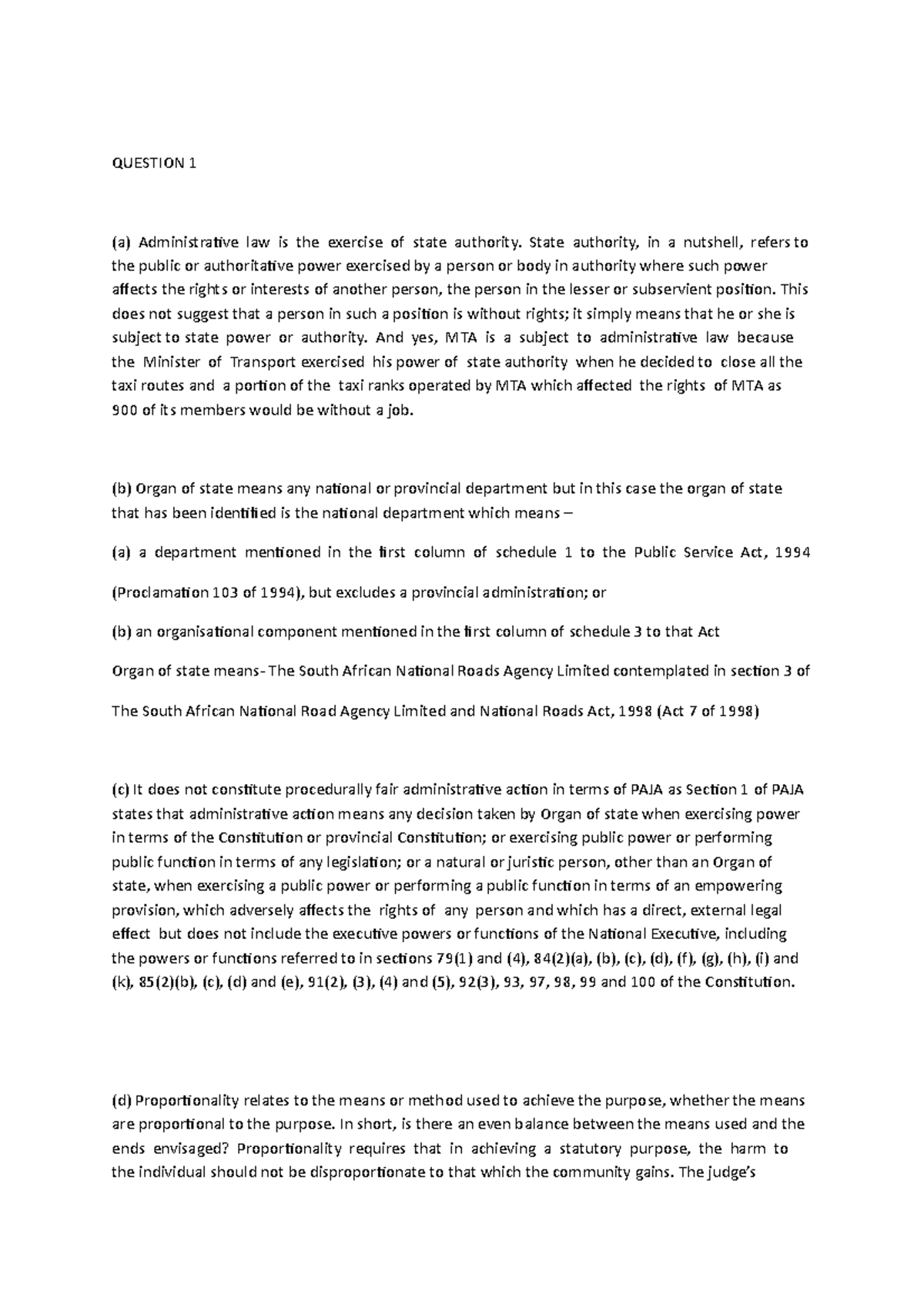 Assignment 1 notes- ADL 2601- SEmemster 1 - QUESTION 1 (a ...