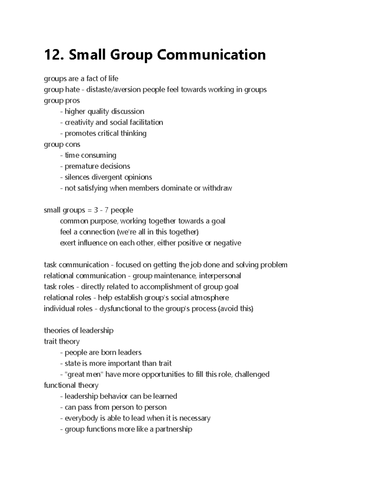 12. Small Group Communication - 12. Small Group Communication groups ...