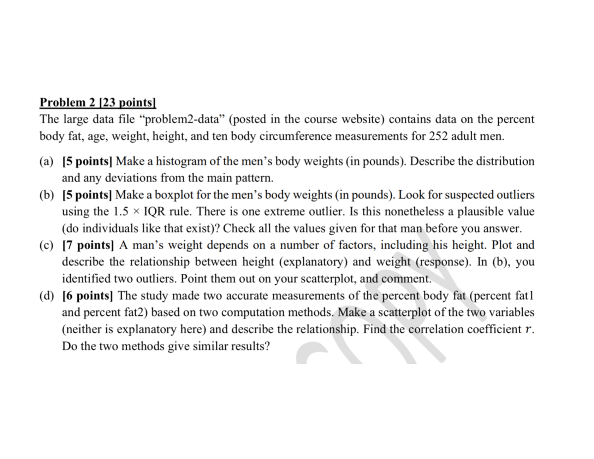 Stat 246 assignment 1 problem 2 - Stat 246.3 - Studocu