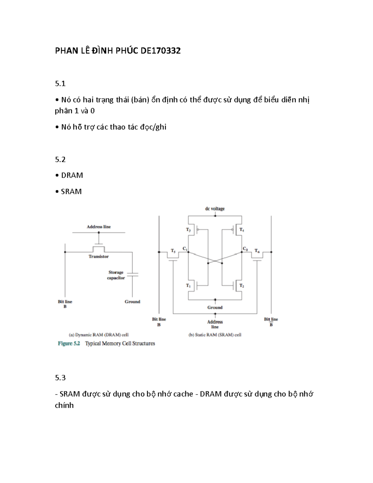 5 CEA201 Phan Lê Đình Phúc DE170332 - Computer Architecture - FPT - Studocu