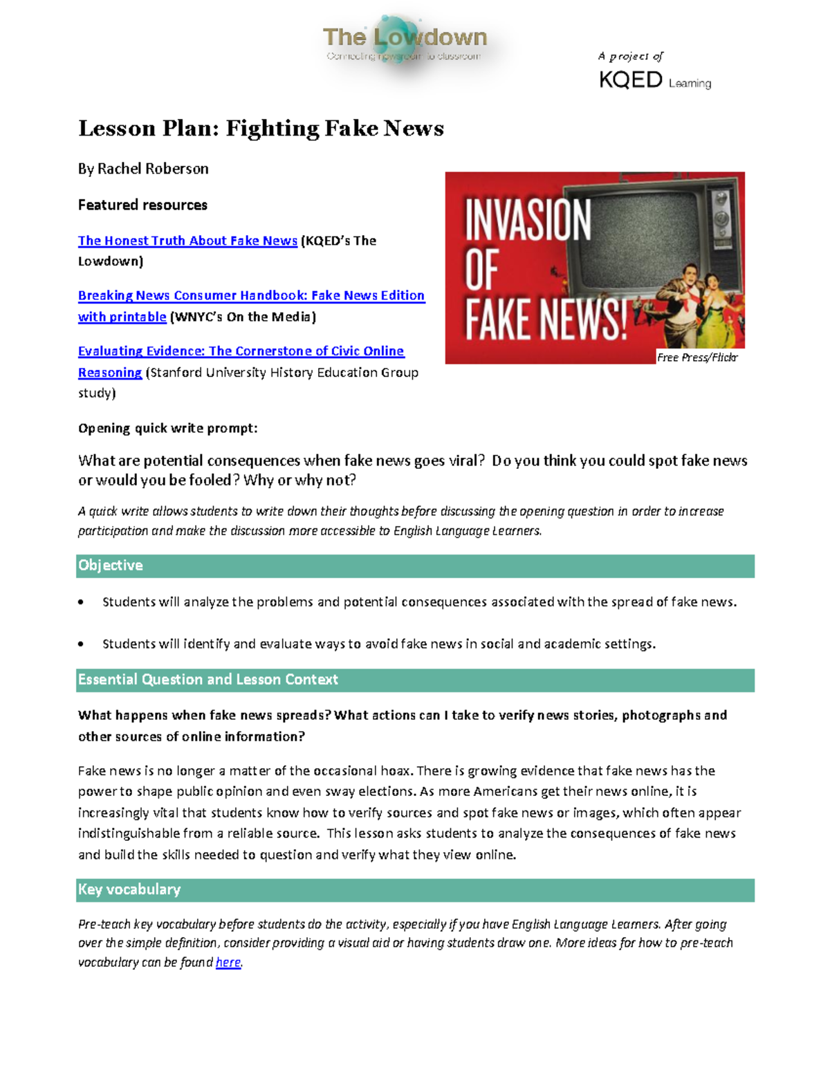 Fake News Lesson Plan Powerpoint at Tommie Brubaker blog