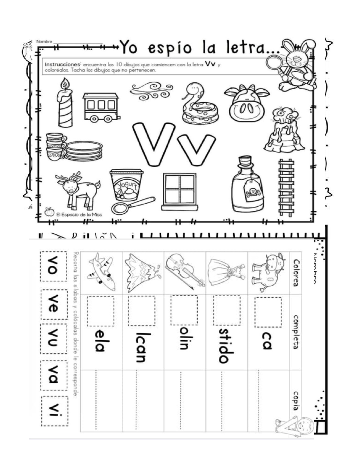 Letra V - Practica Lenguaje y Habla - Studocu