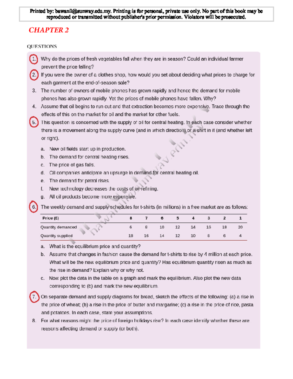 Tutorial 2 - Principle of economics - - Studocu