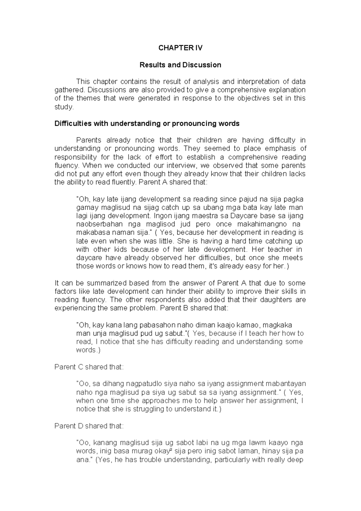 PR- Group-6- Chapter-4 - CHAPTER IV Results and Discussion This chapter contains the result of ...