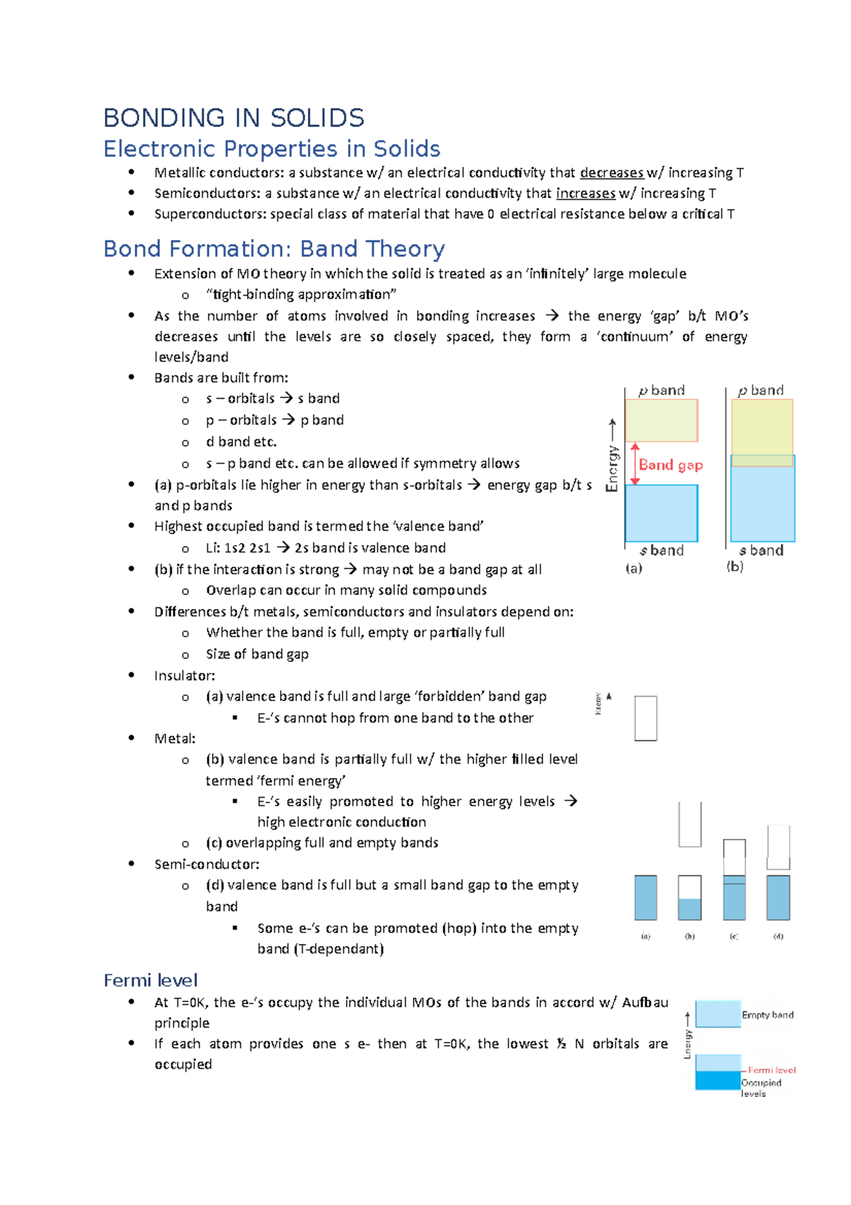 2. Bonding IN Solids - BONDING IN SOLIDS Electronic Properties in ...