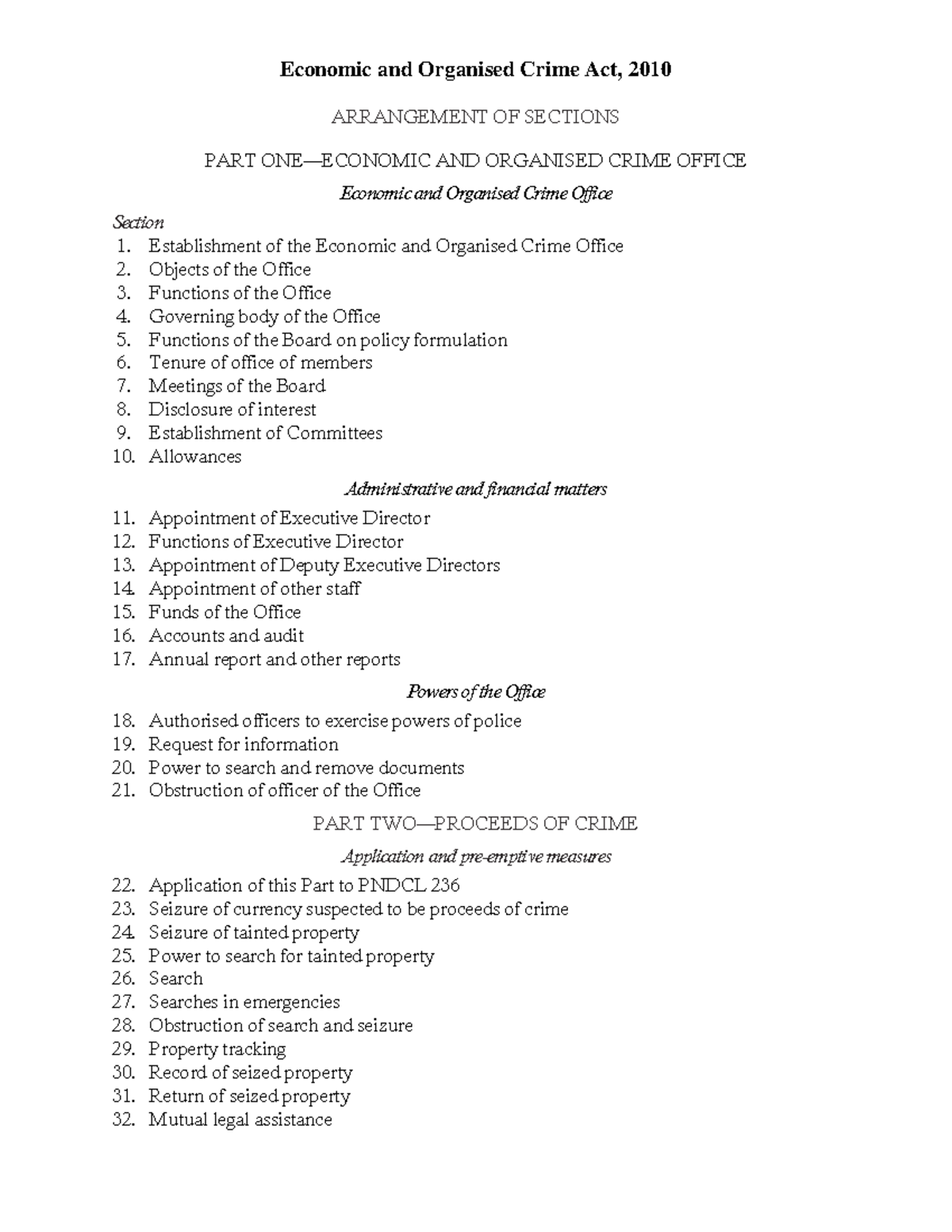 EOCO-Act-804 - EOCO ACT - Economic and Organised Crime Act, 2010 ...