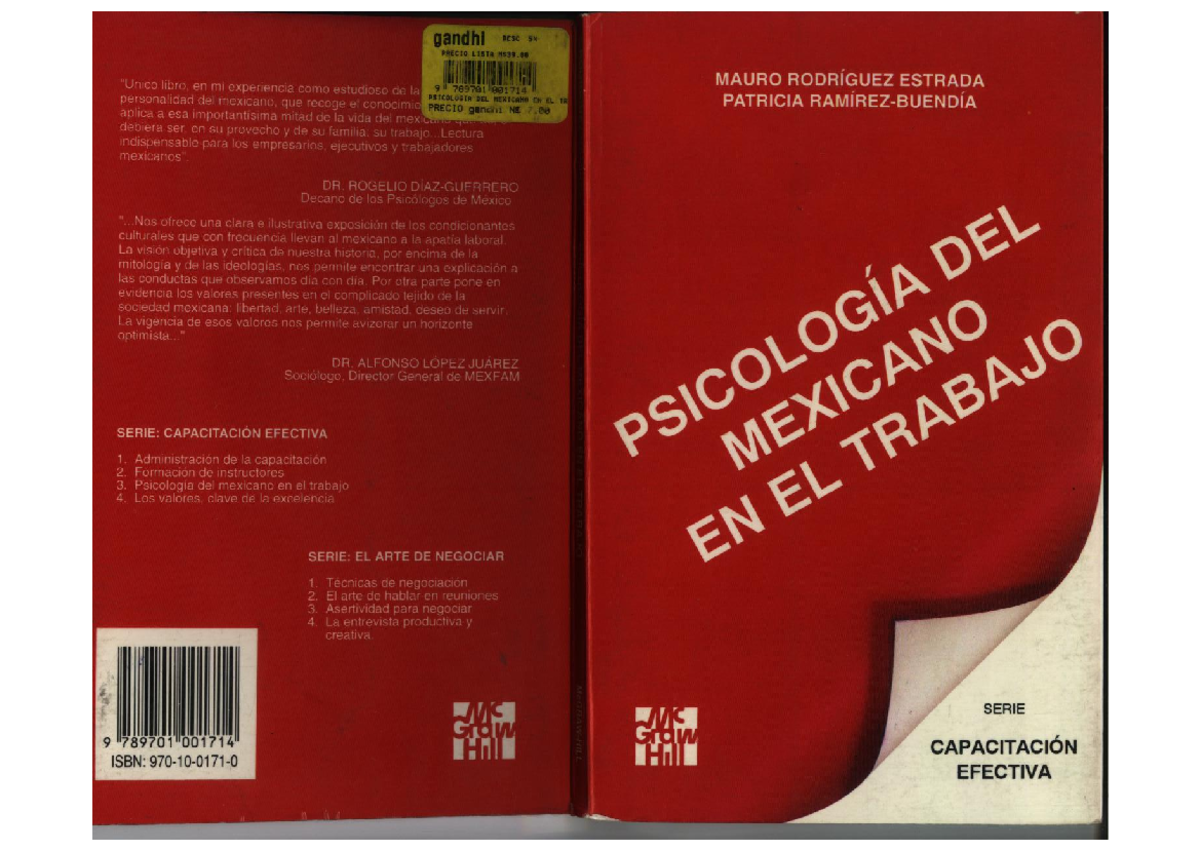 Psicología del mexicano en el trabajo - Psicologia - Studocu