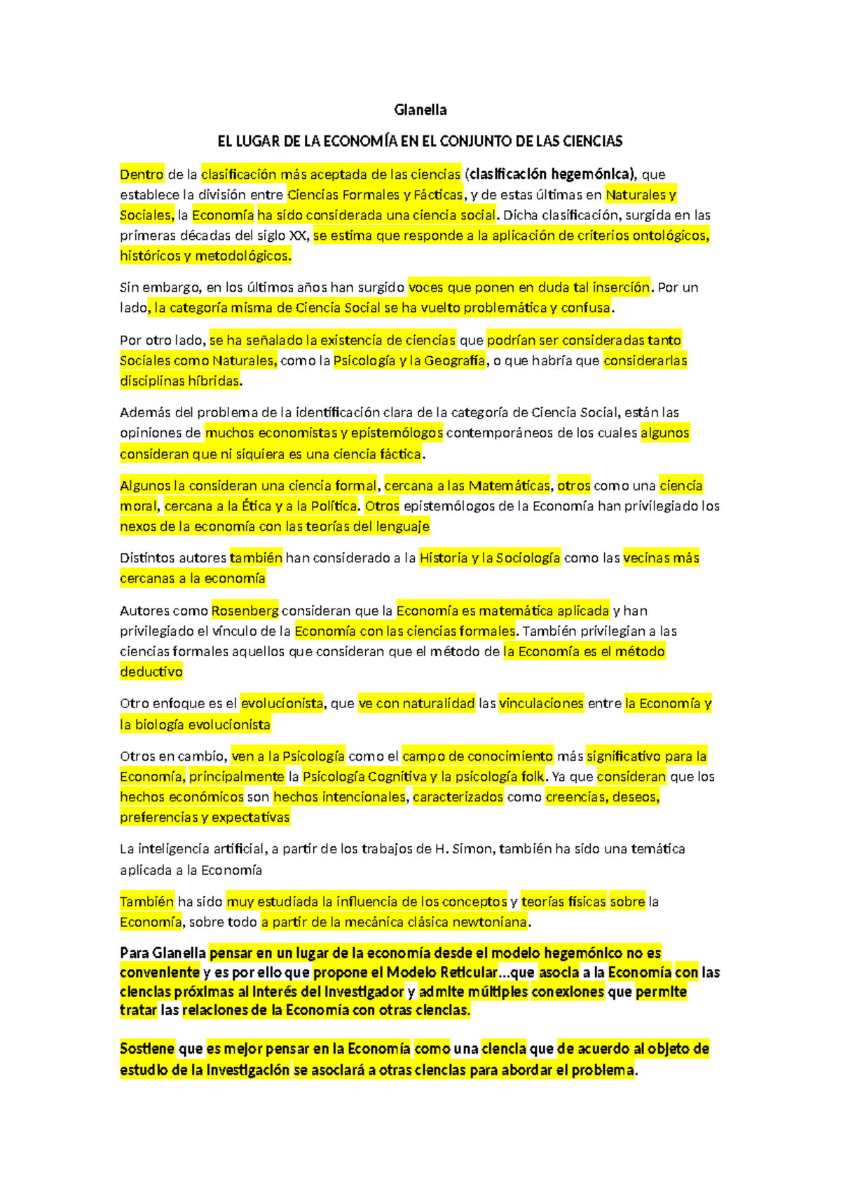 Gianella y la Economia - ddadad - Gianella EL LUGAR DE LA ECONOMÍA EN ...