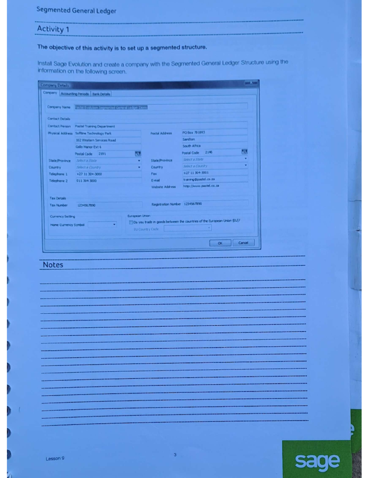 Sage Evolution lesson 9 - Financial accounting ii - Studocu