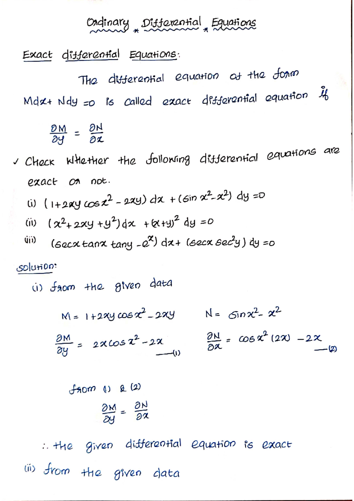 Unit 1 - Material - UNIT 1 NOTES - Calculus And Linear Algebra - Studocu