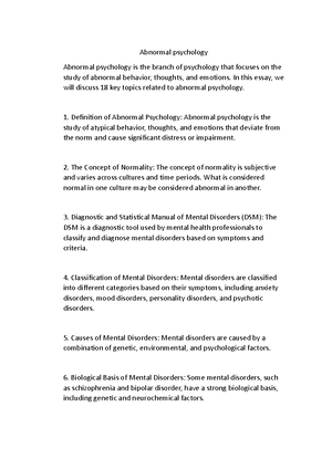 Unit 12 Abnormal Behavior - Unit 12: Abnormal Behavior Module 66 Anxiety Disorders, - Studocu