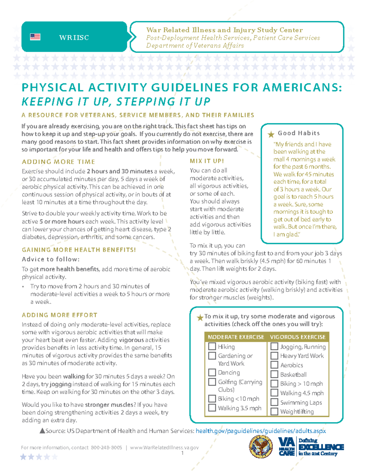 Physical-activity - Physical-activity - WRIISC War Related Illness and ...