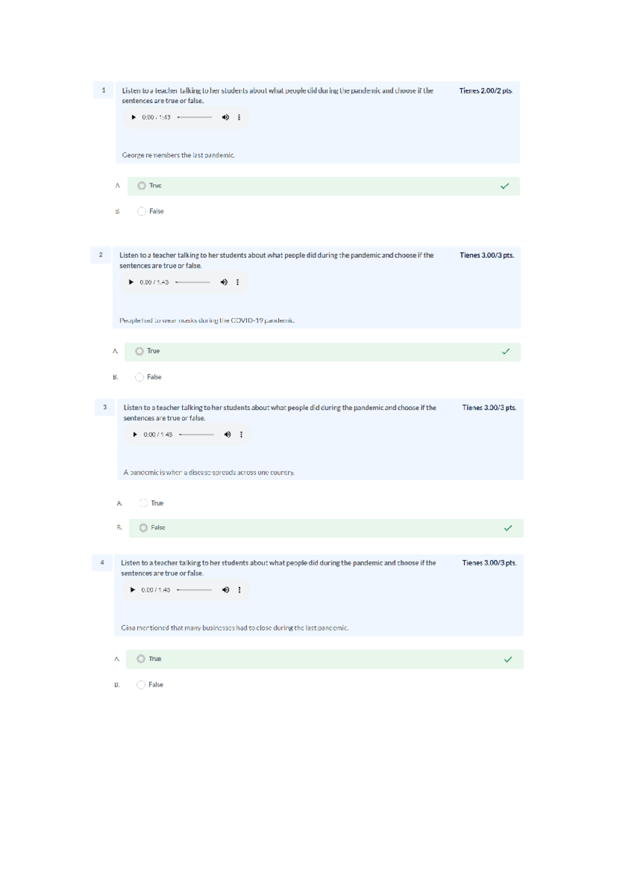Doc1 - 🔊 Week 05 - Pre-Task: Listening - Time to practice! - ingles ...