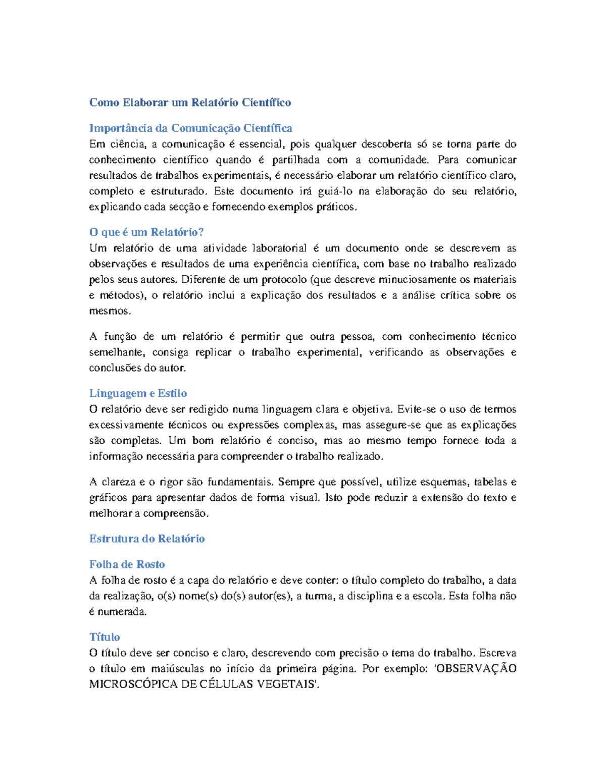 Como elaborar um relatorio (ver. simples) - Como Elaborar um Relatório ...