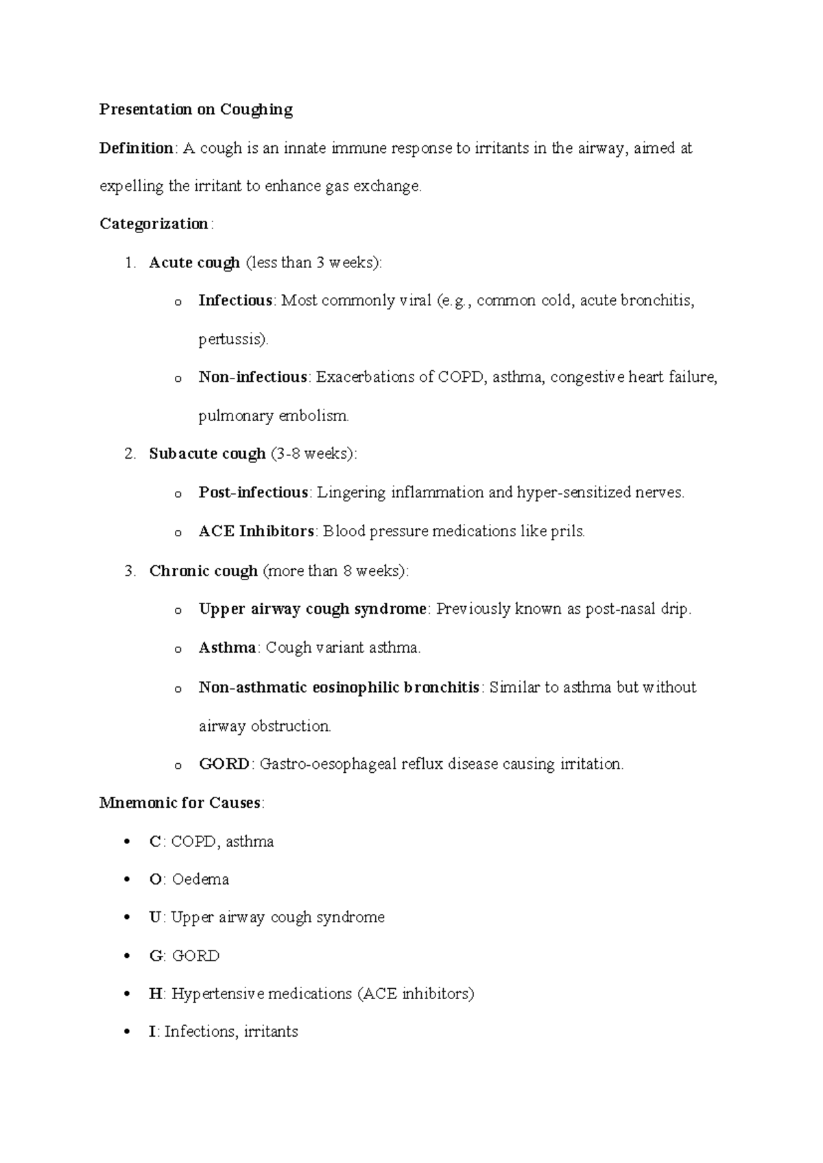 Transcript - 2.1.1 Cough - Mechanism, causes & classification ...