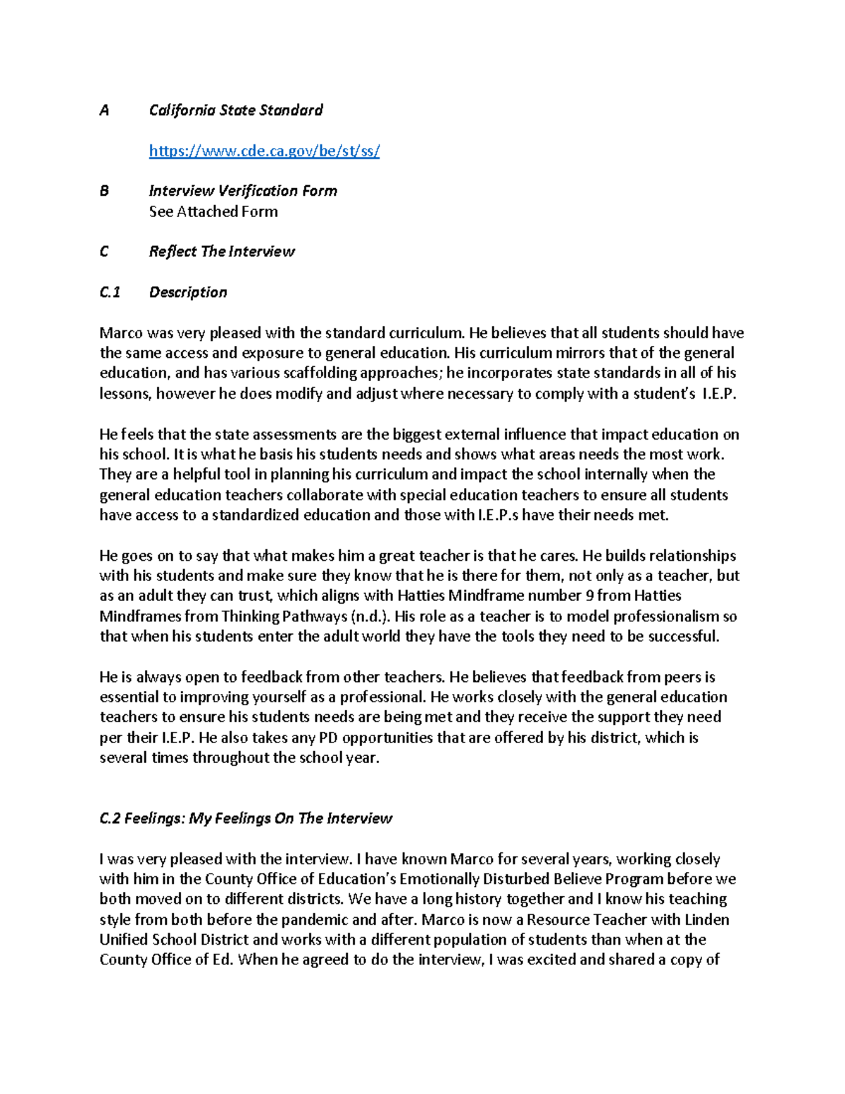 D097 Task 2 revised - assignment - A California State Standard cde.ca ...