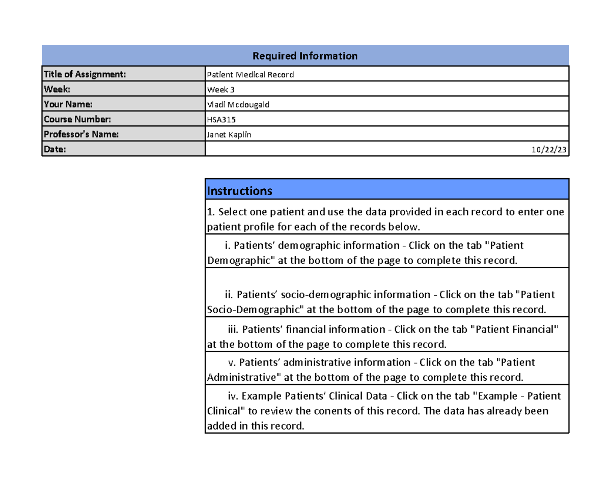 Annotated- Patientsmedicalrecords - Required Information Title of ...