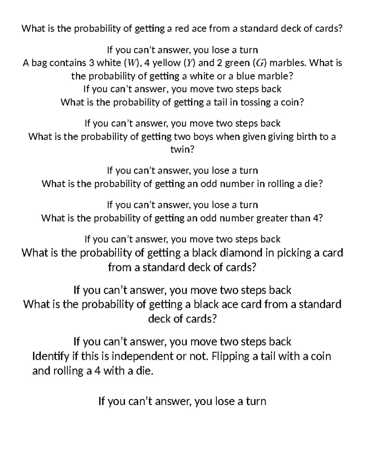 Problems involving Probability - What is the probability of getting a ...