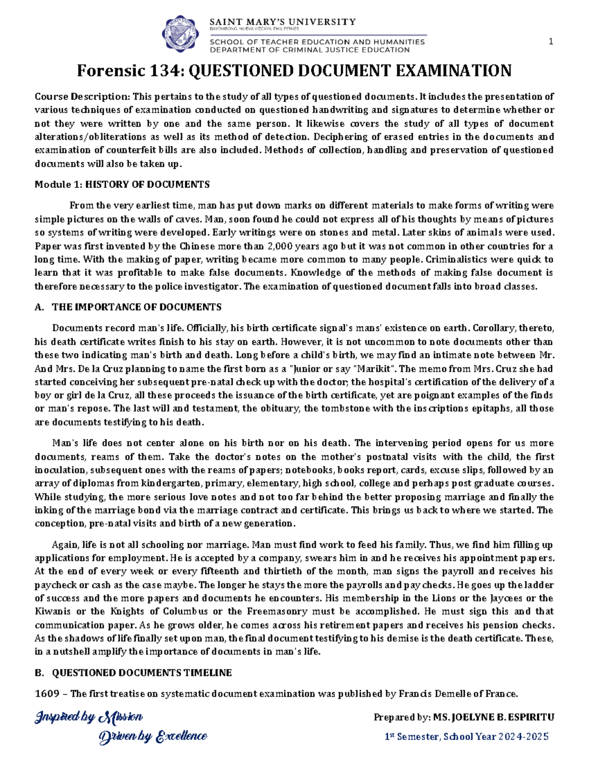 QDE-Midterms-Module - QDE - Inspired by Mission Prepared by: MS ...