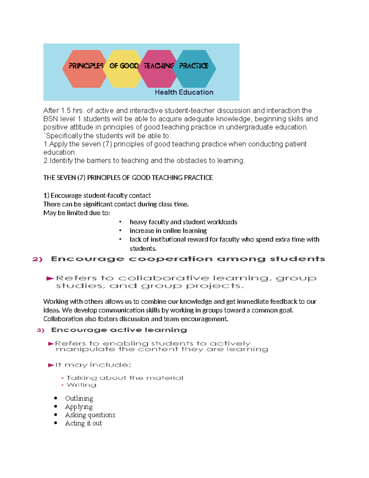 Notes-Module-3 - H.E - After 1 hrs. of active and interactive student ...