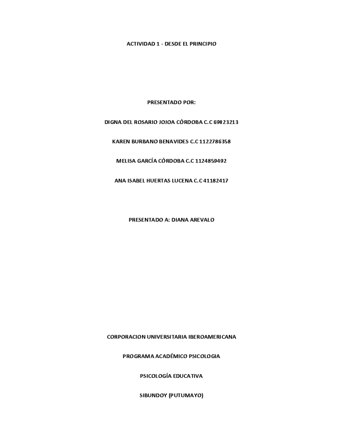 Actividad 1- Desde el principio - ACTIVIDAD 1 - DESDE EL PRINCIPIO ...