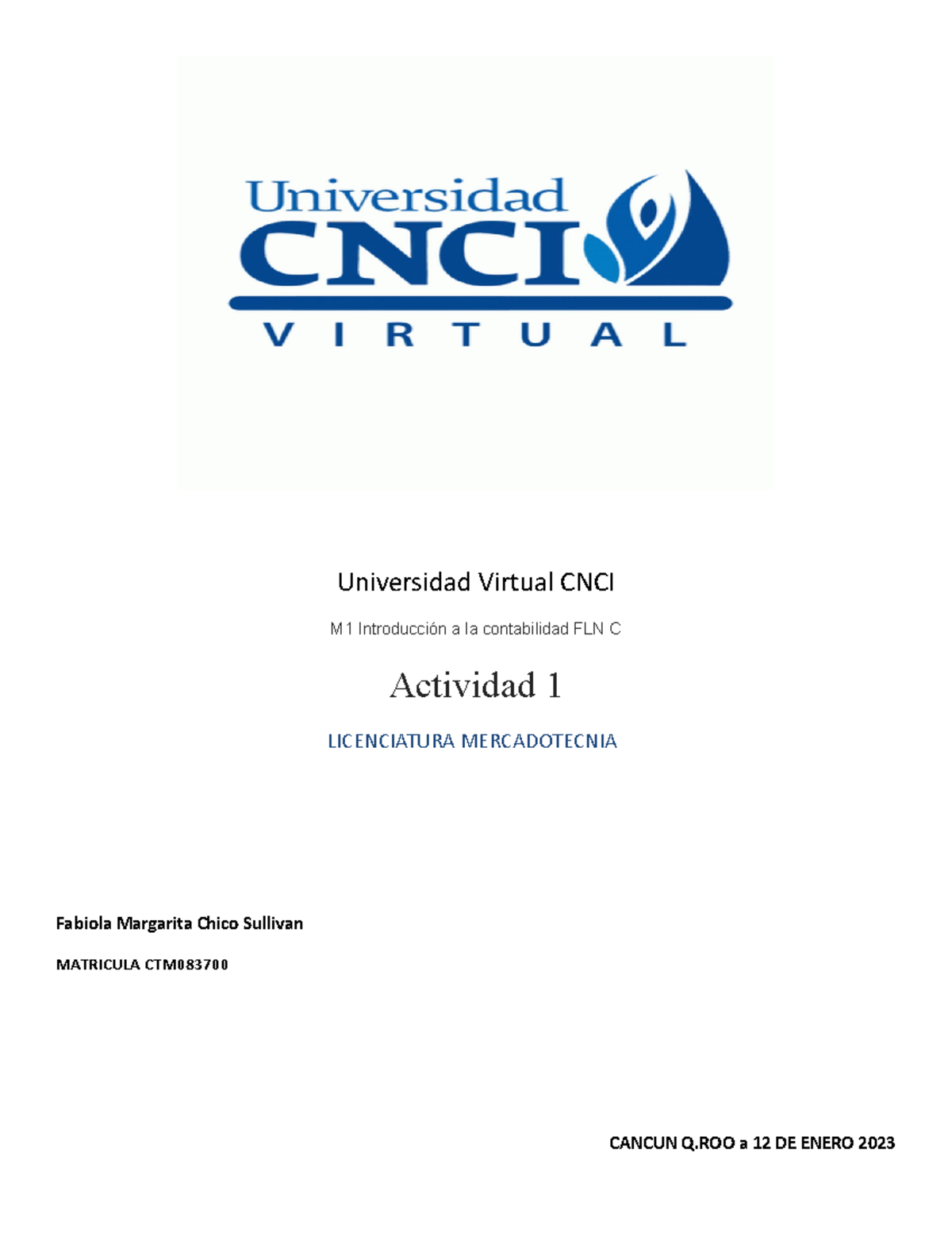Universidad Virtual CNCI introduccion contabilidad 1 - Universidad Virtual CNCI M1 Introducción ...