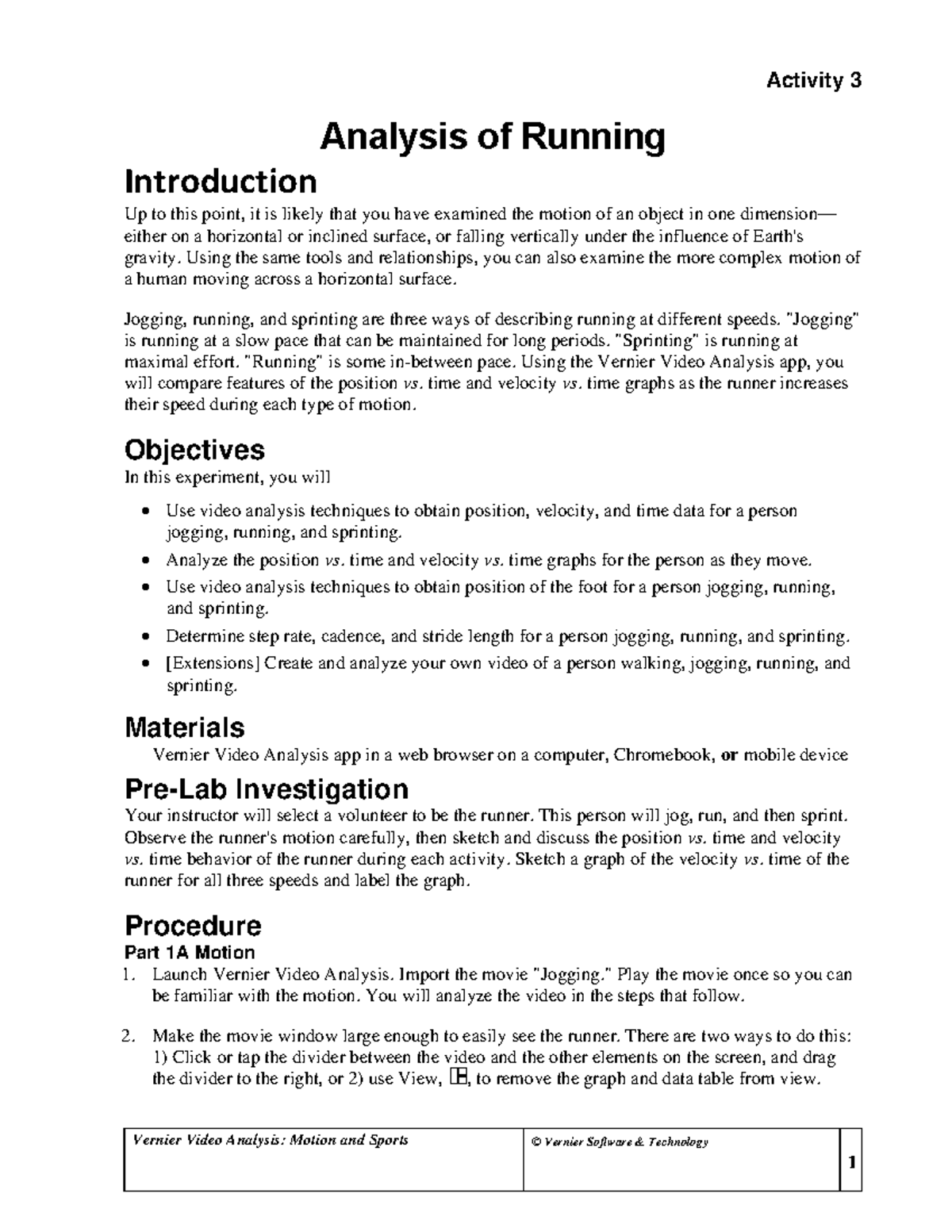HSB Vvams 03 Analysis of Running ADA(1) Raines, Nia - Vernier Video ...