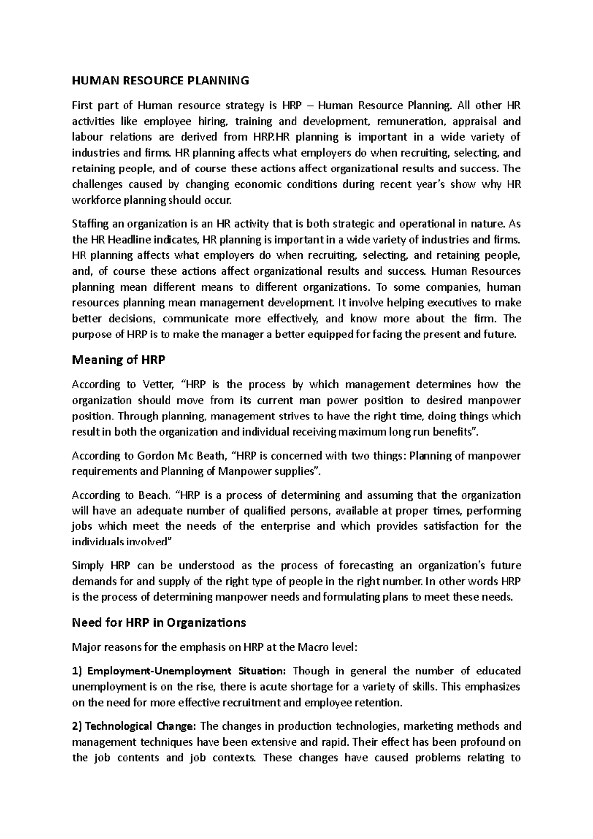 Human Resource Planning - All other HR activities like employee hiring ...