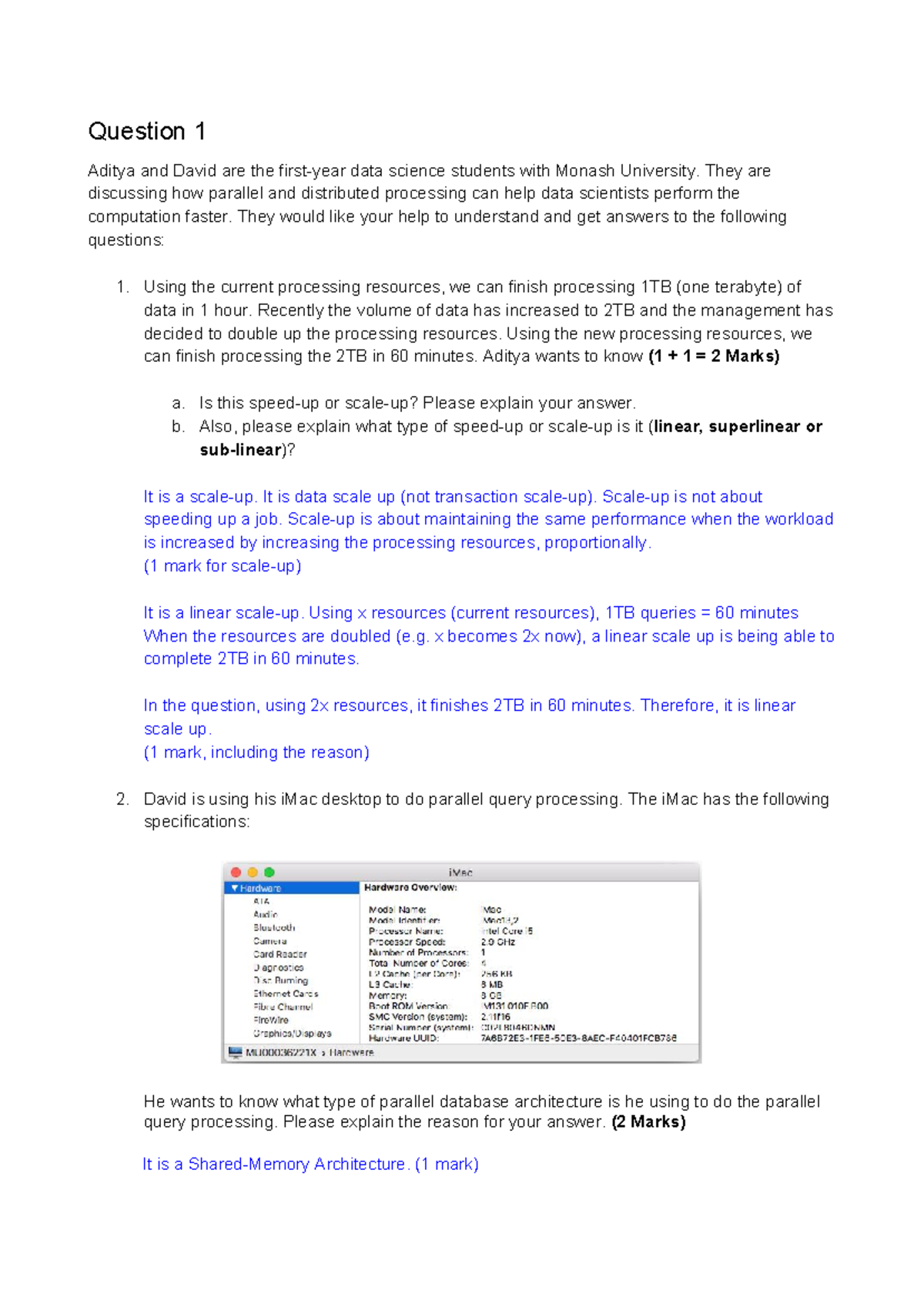 FIT5202 Sample - Summary Big data - Question 1 Aditya and David are the ... FIT5202 Sample - Summary Big data - Question 1 Aditya and David are the ...
