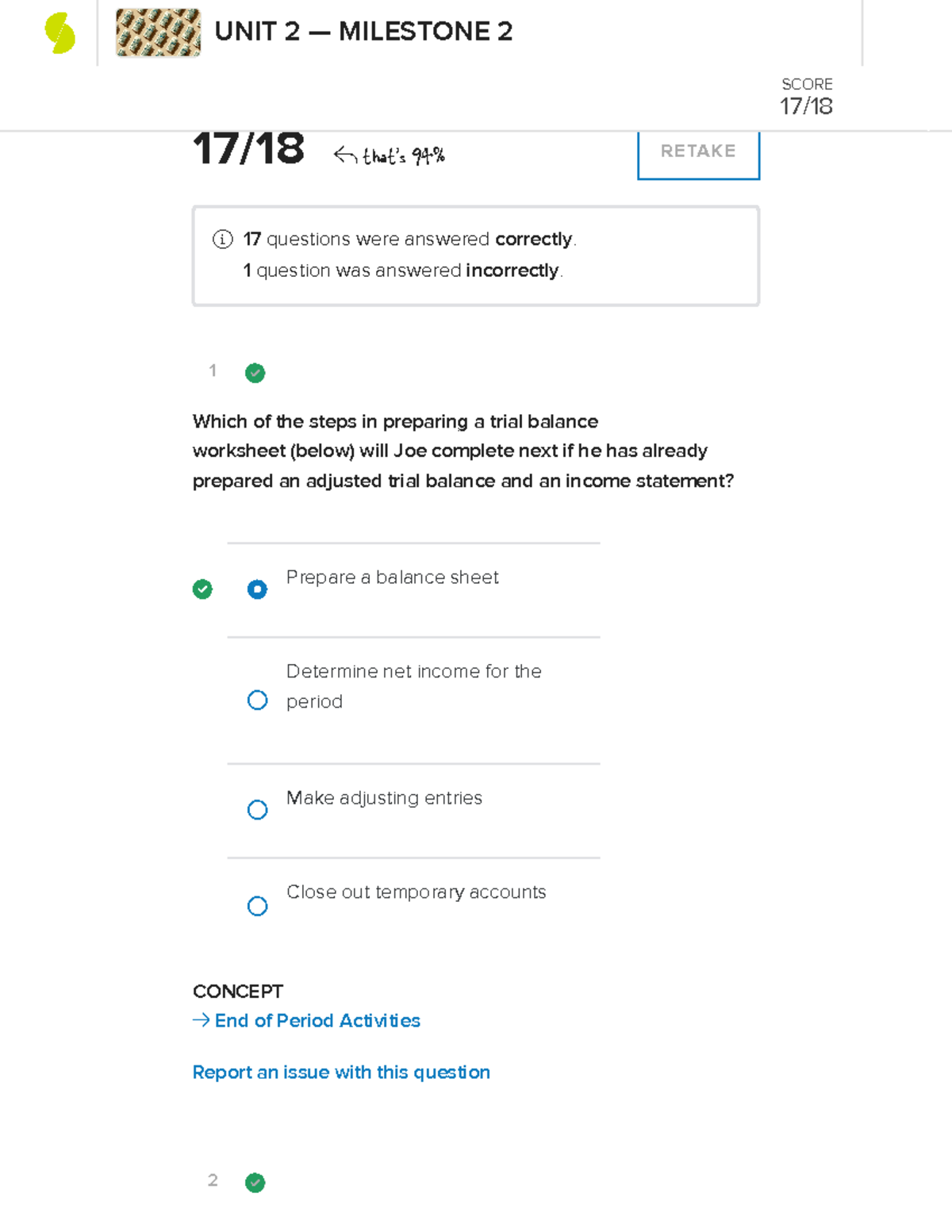 Sophia Financial Management Unit 2 Milestone - 1 CONCEPT → End of ...