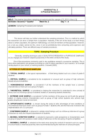 Worksheet 1 - Practical Research 1 - CO QAH + MELC LW LEARNING ...