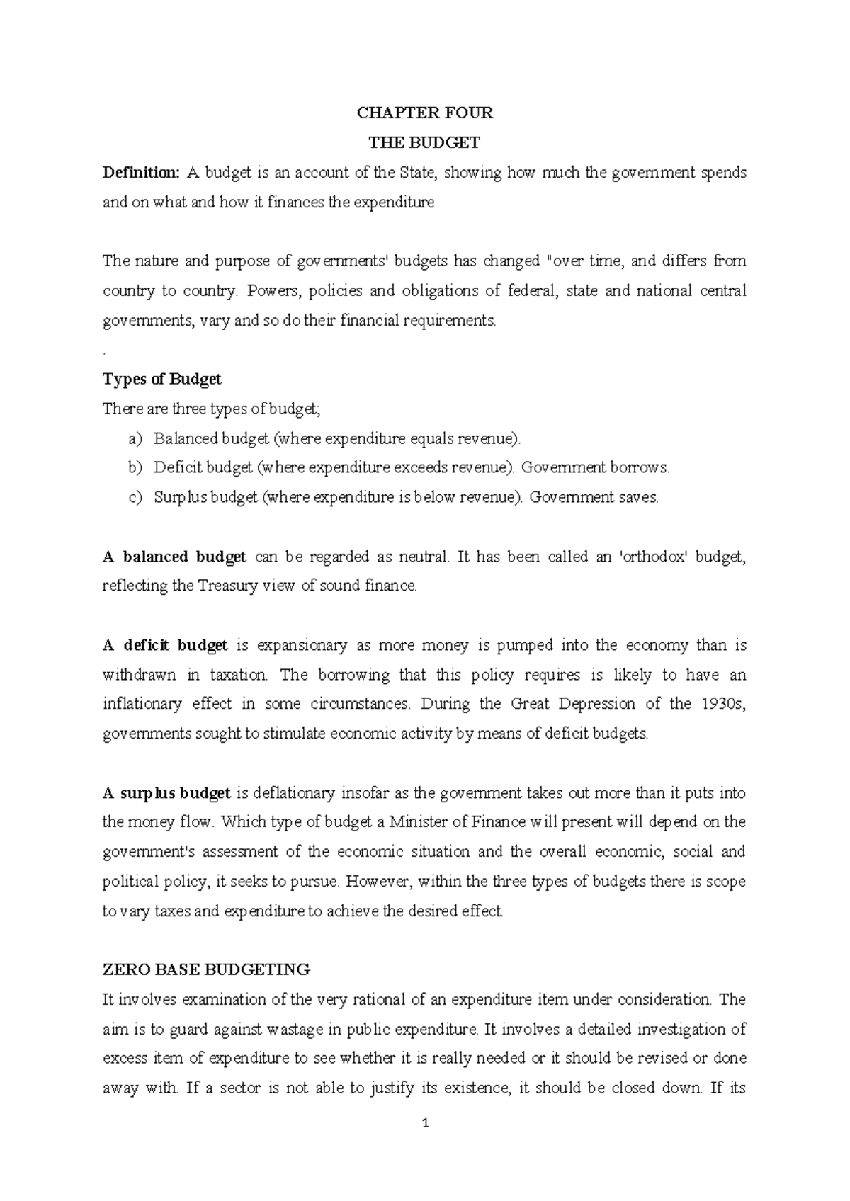 BFIN 333 Budget & Taxation AS Revenue 2023 Chapter 4 & 5 - CHAPTER FOUR ...