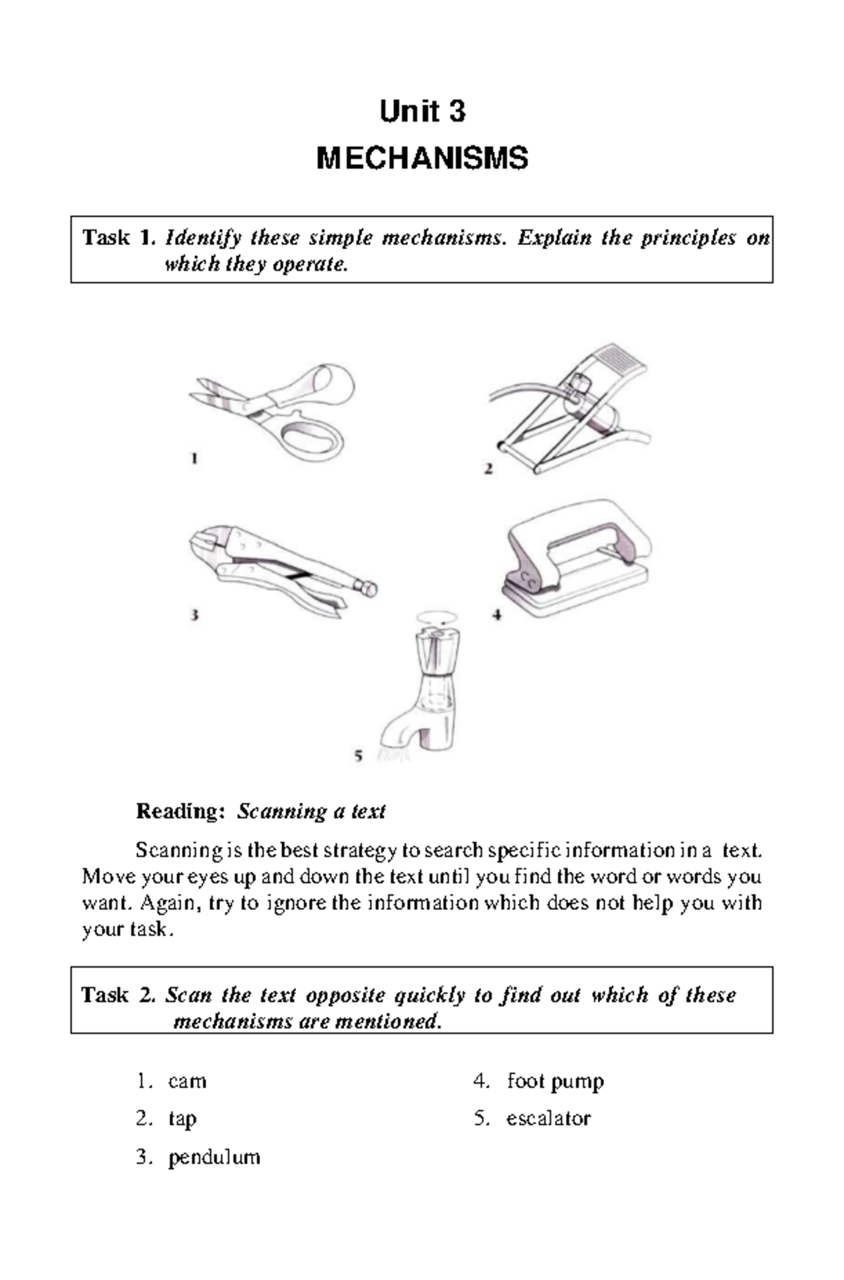 Unit 3 Mechanisms - Summary Le fonti per la storia antica - Unit 3 MECHANISMS Reading: Scanning ...