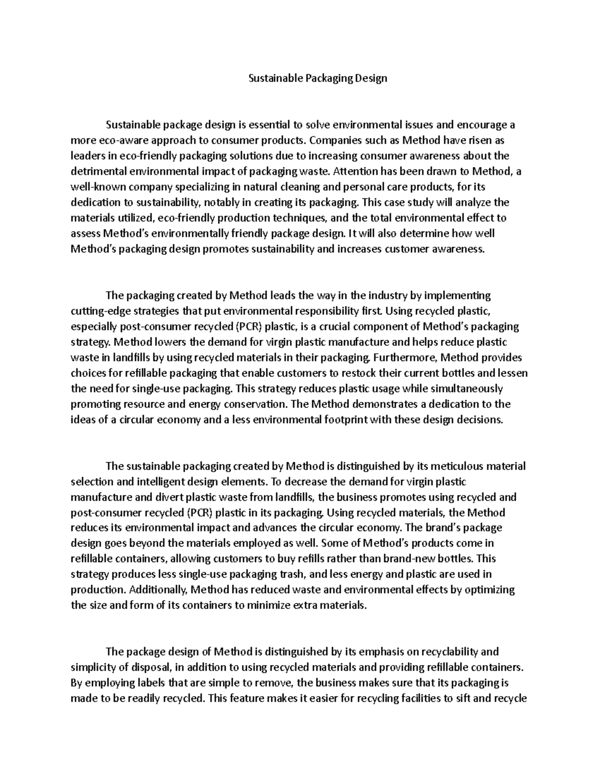 Sustainable Packaging Design - Sustainable Packaging Design Sustainable ...