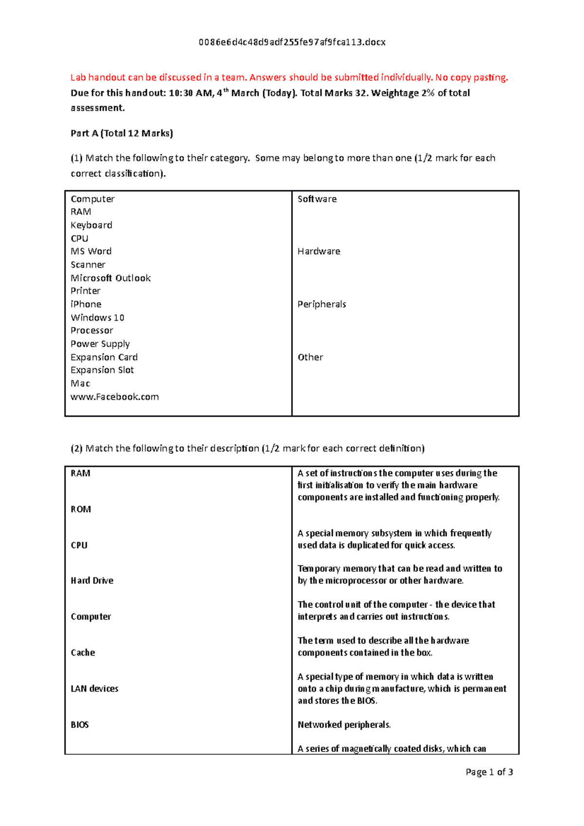 Week2 Lab Hand Out-1 - 0086e6d4c48d9adf255fe97af9fca113 Lab handout can ...
